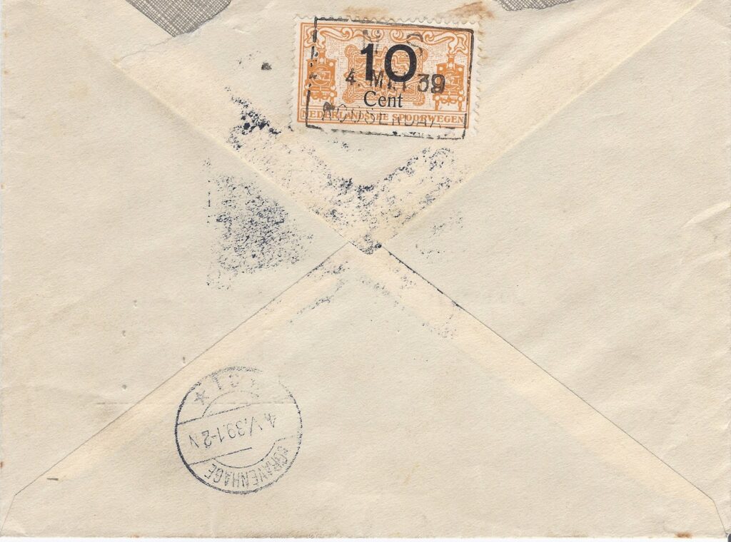 Netherlands 1939: Dutch express letter by train – Netherlands + Philately