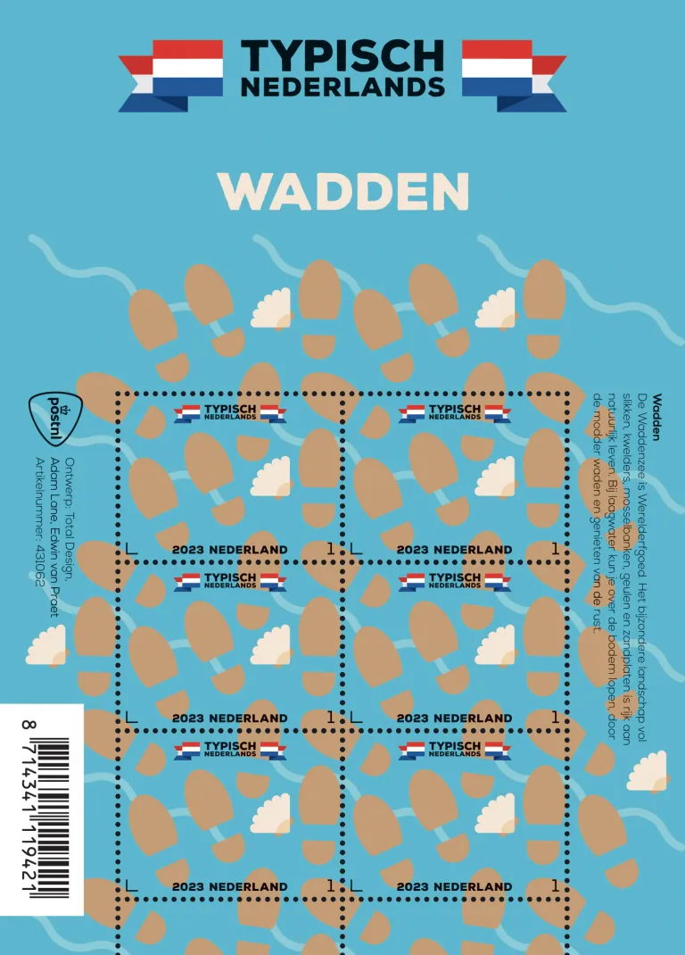 Typically Dutch – wadden mudflats – Netherlands + Philately