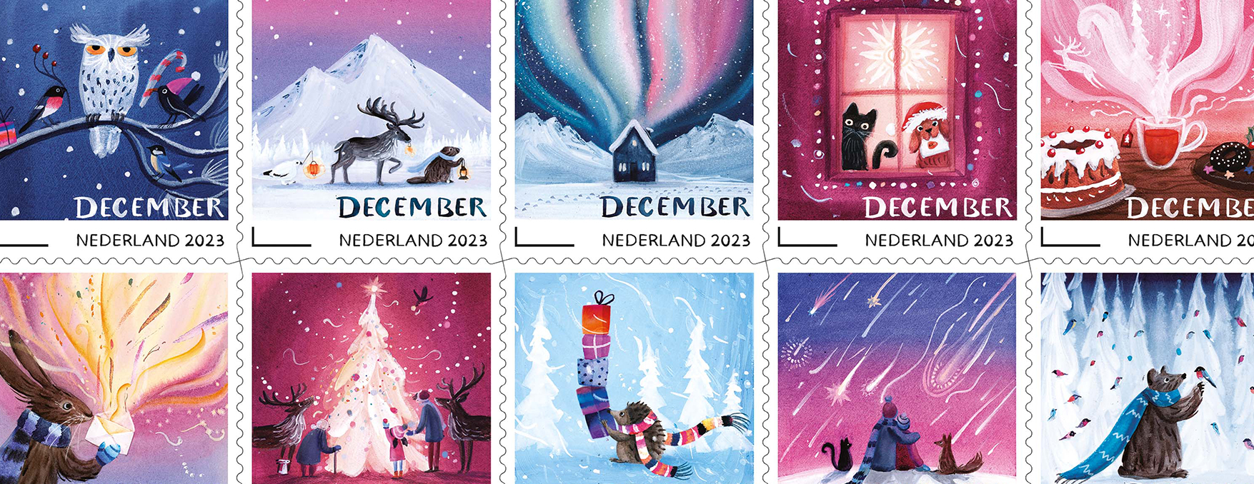 2023 PostNL December stamps – Netherlands + Philately