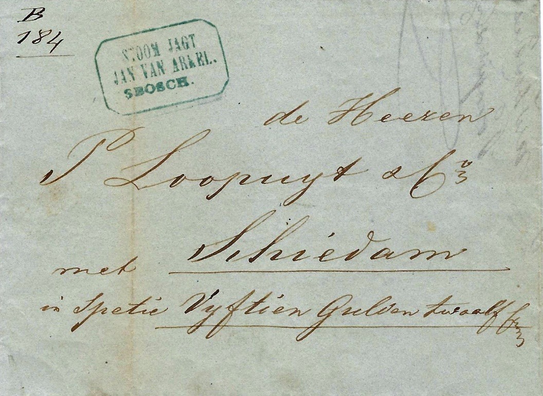 BY STEAM YACHT JAN VAN ARKEL ’S-HERTOGENBOSCH – Netherlands + Philately